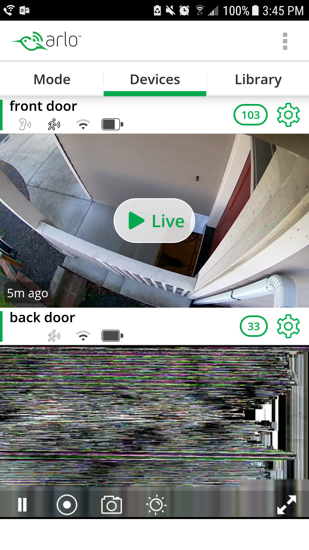Arlo Camera showing static - Arlo Community