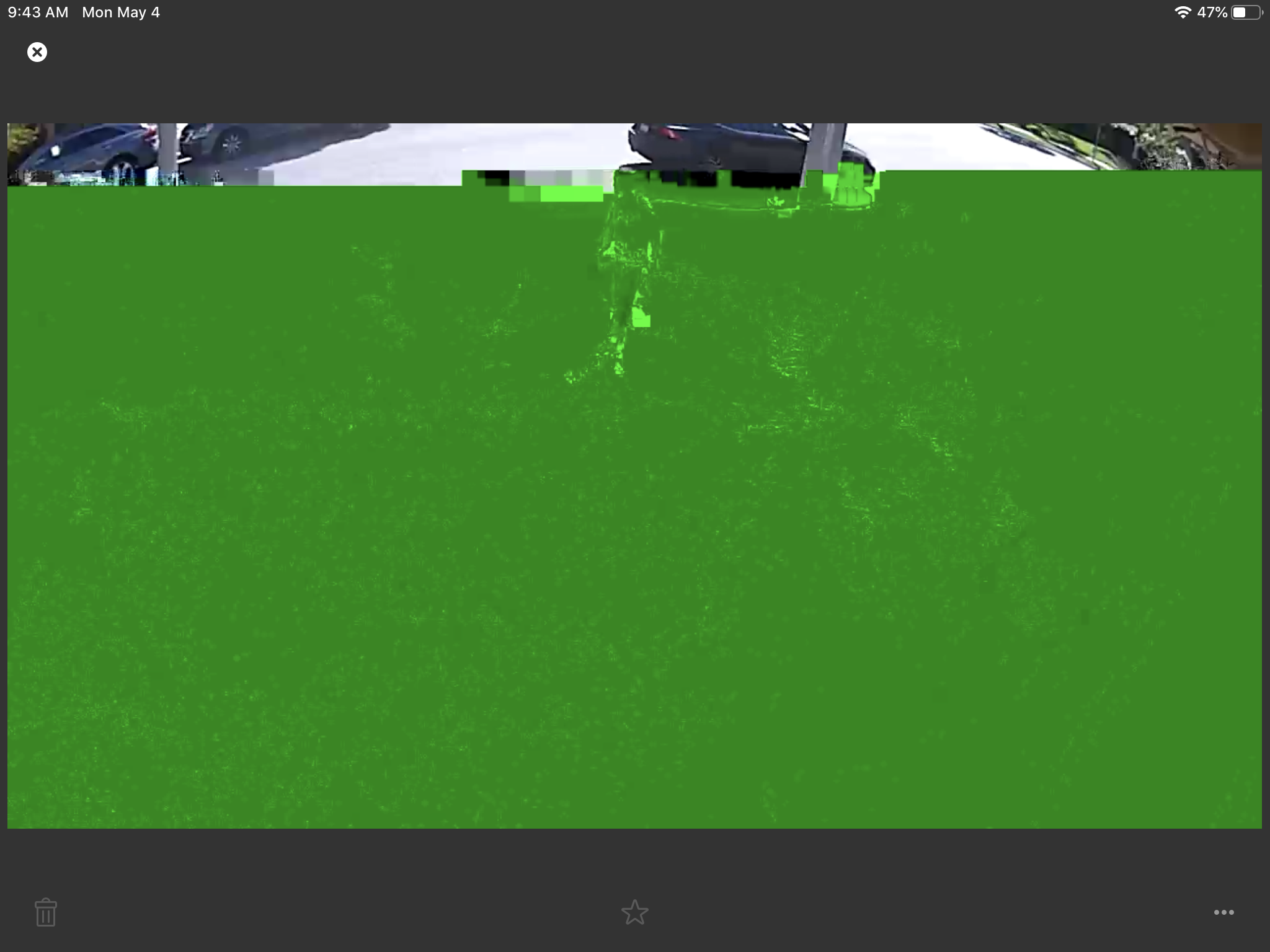 Solved: Pixelated thumbnail - Live stream has green screen - Arlo Community