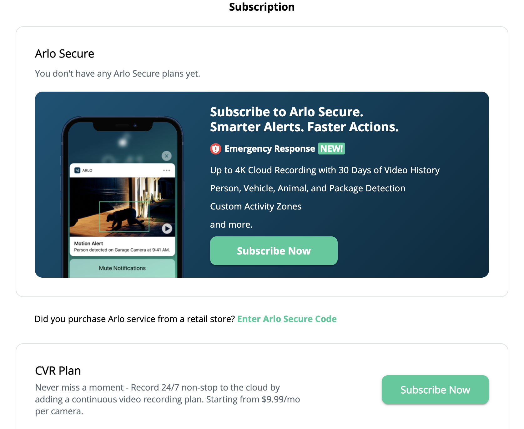 Cancel Subscription - Arlo Community