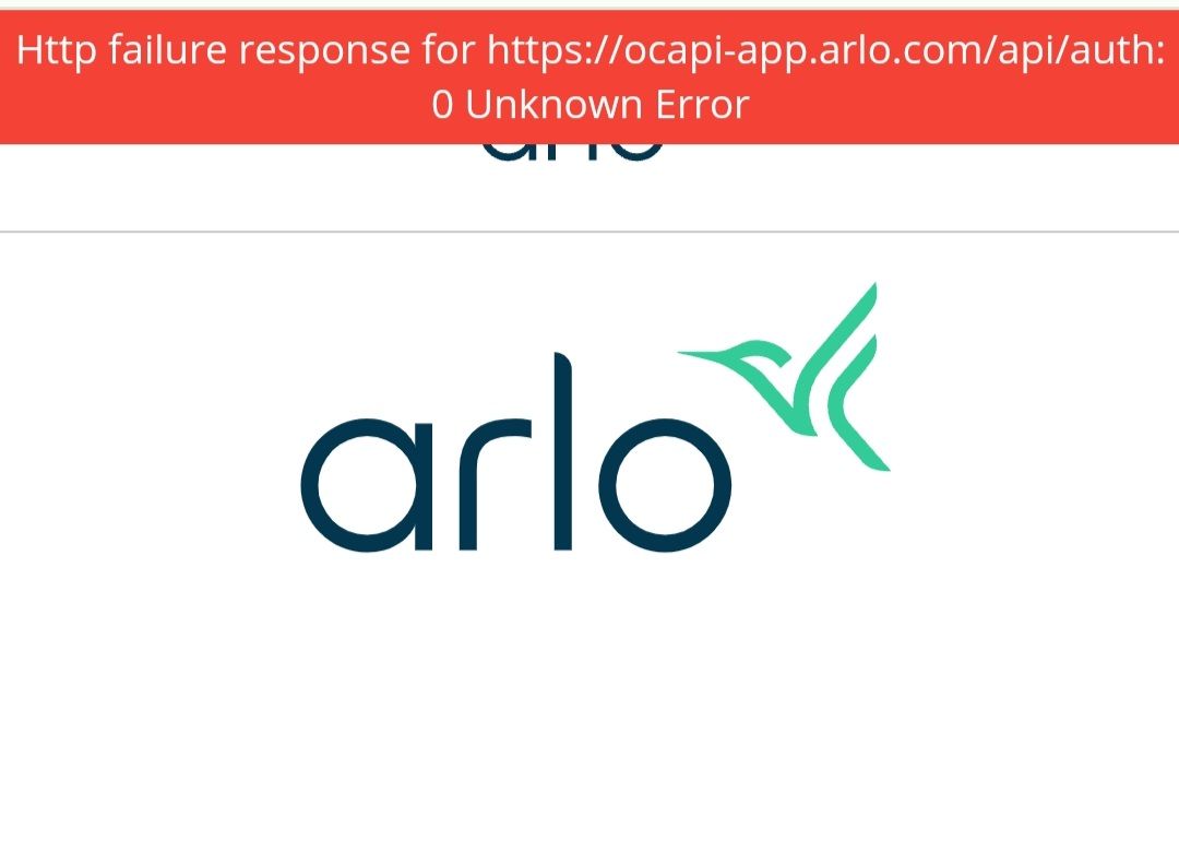 Cannot login through the app or web browser ocapi ... - Arlo Community
