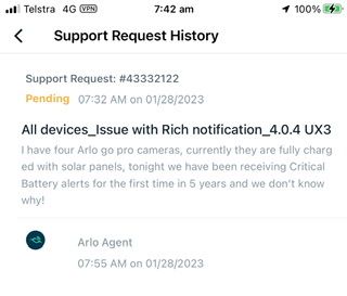 Solved: Critical battery warning - Arlo Community