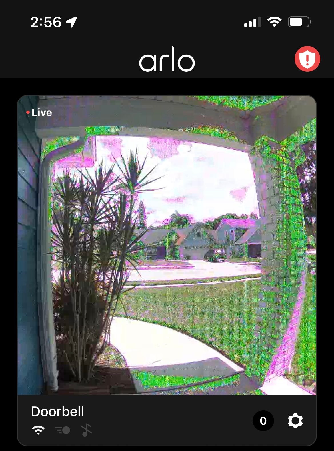 Wired doorbell displays pixelated green and magent... - Arlo Community