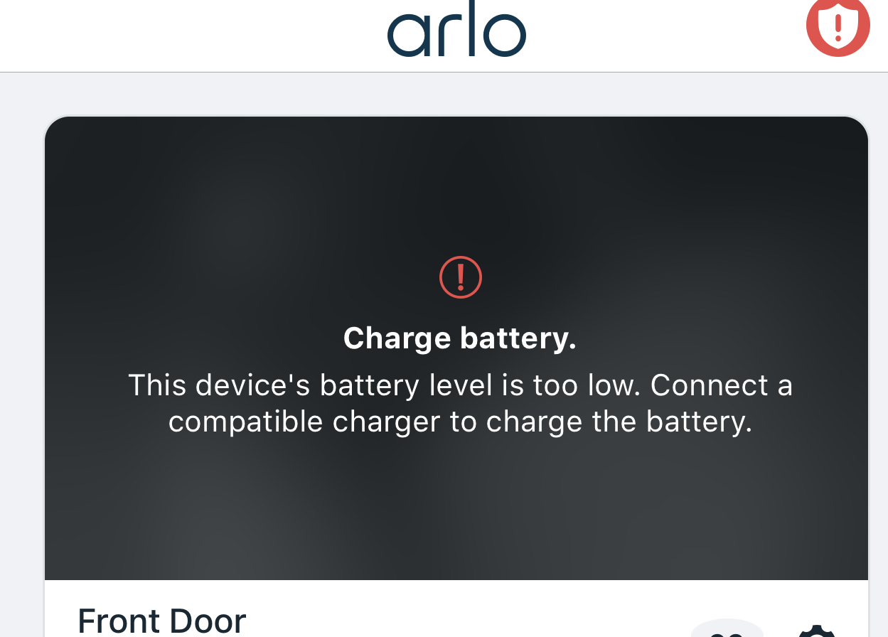 Arlo Pro Camera error message - Arlo Community