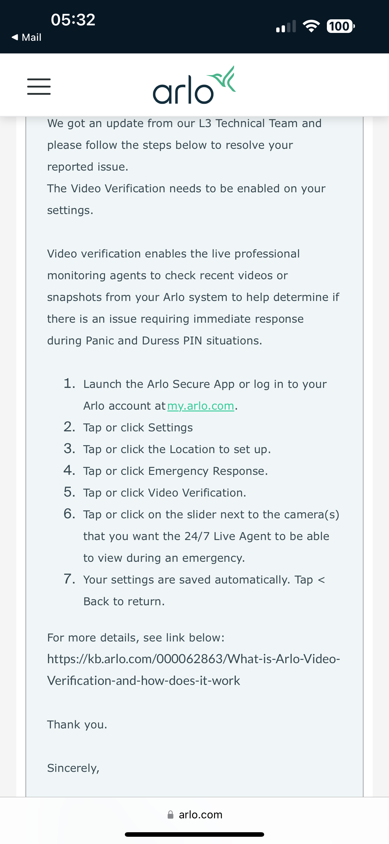 Emergency response agents won't look at my cameras - Arlo Community