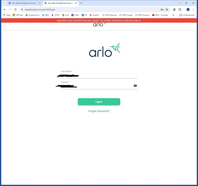 Solved: Unable to log in to account on PC. Cell version w... - Arlo Community