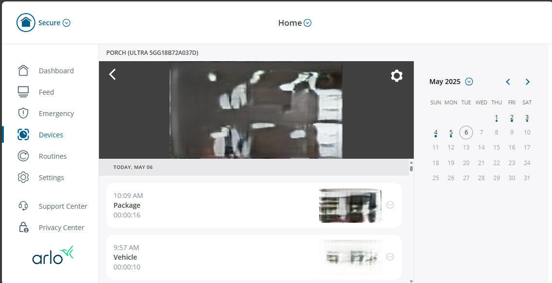 Solved: No history VMC2030, PRO 2 on VMB4000 - Arlo Community