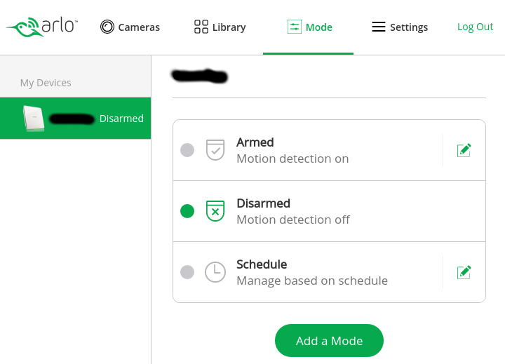 Modes are different between iPhone App and Web App - Arlo Community