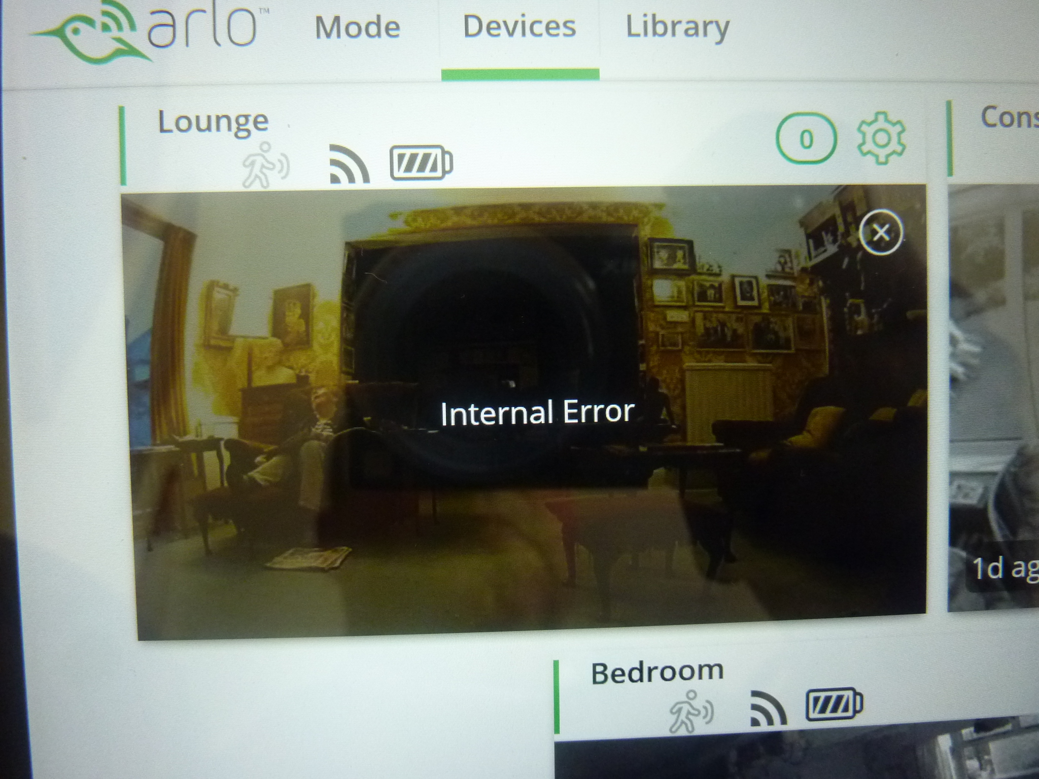 Solved: INTERNAL ERROR AFTER LAST UPDATE - Arlo Community